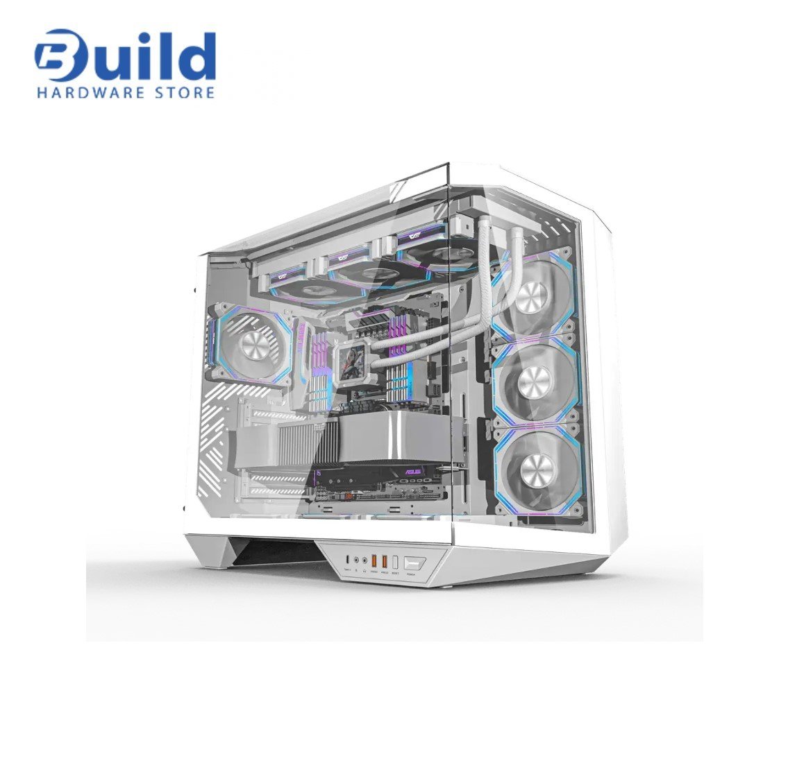 DarkFlash DY470 ATX PC Case White – Elegant Gaming Tower